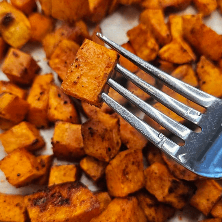 Easy Roasted Sweet Potato Cubes Recipe