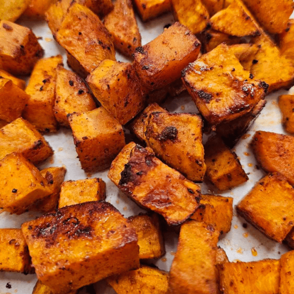 Easy Roasted Sweet Potato Cubes Recipe